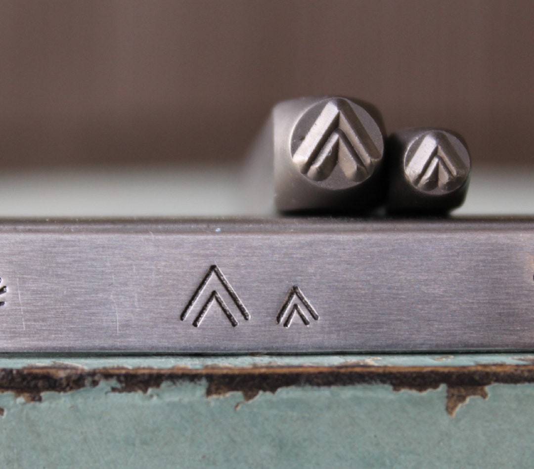 Supply Guy 3mm and 5mm Indian Thunderbird Chevron Metal Design 2 Stamp ...