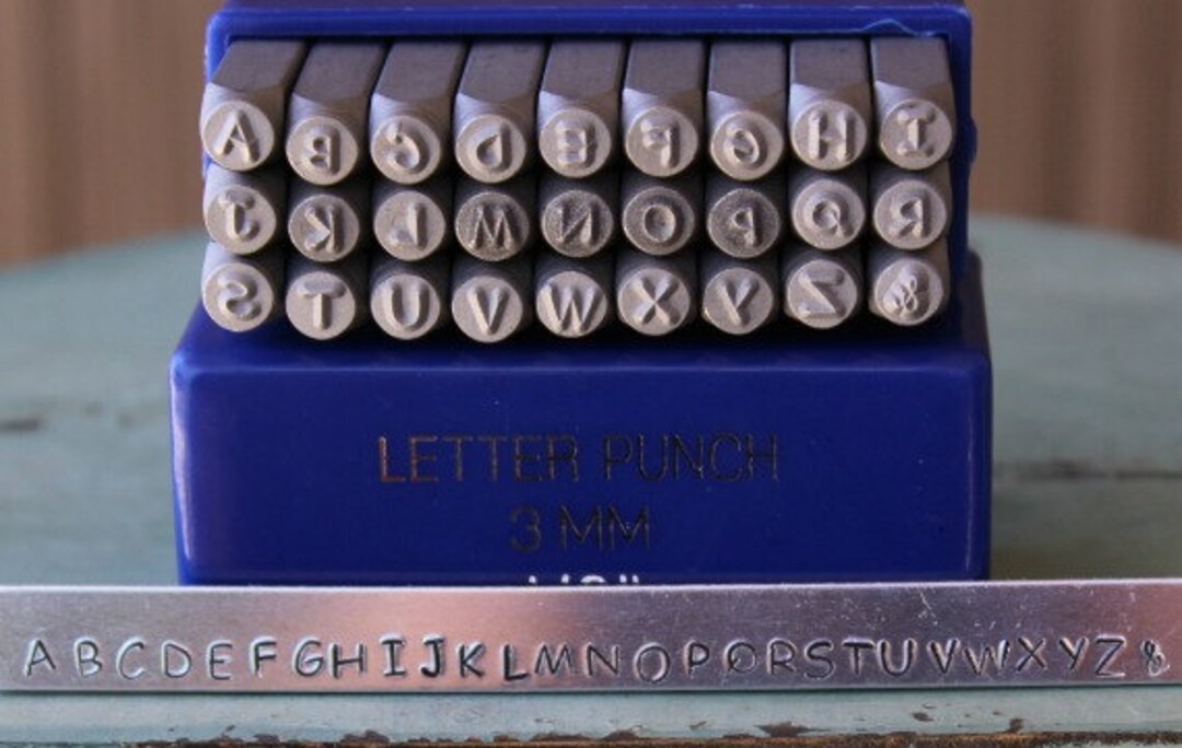 3mm Comic Sans Font Metal Stamp Uppercase Letter Set - DIY Jewelry ...