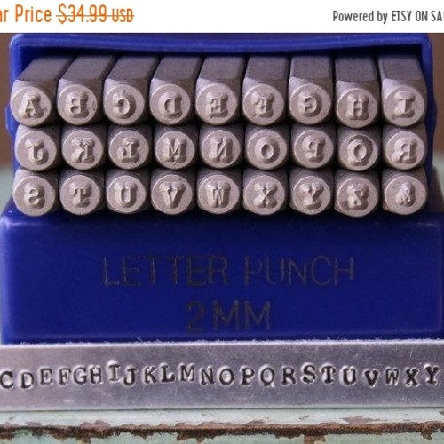 2mm Typewriter Font Metal Number Stamp Set Metal Letter - Etsy
