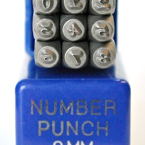 2mm Modern Font Metal Number Stamp Set - Metal Letter Stamps-metal ...