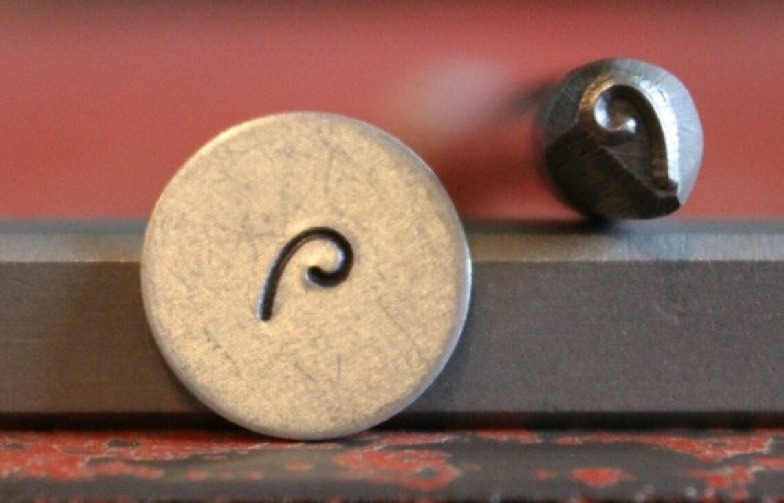 Left Swirl Metal Design Stamp Metal Stamp Metal Stamping | Etsy