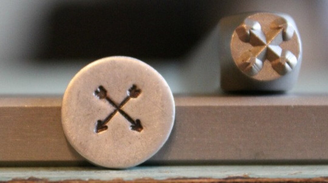 Supply Guy 5mm Crossing Arrows Metal Design Stamp - Metal Stamp - Metal ...