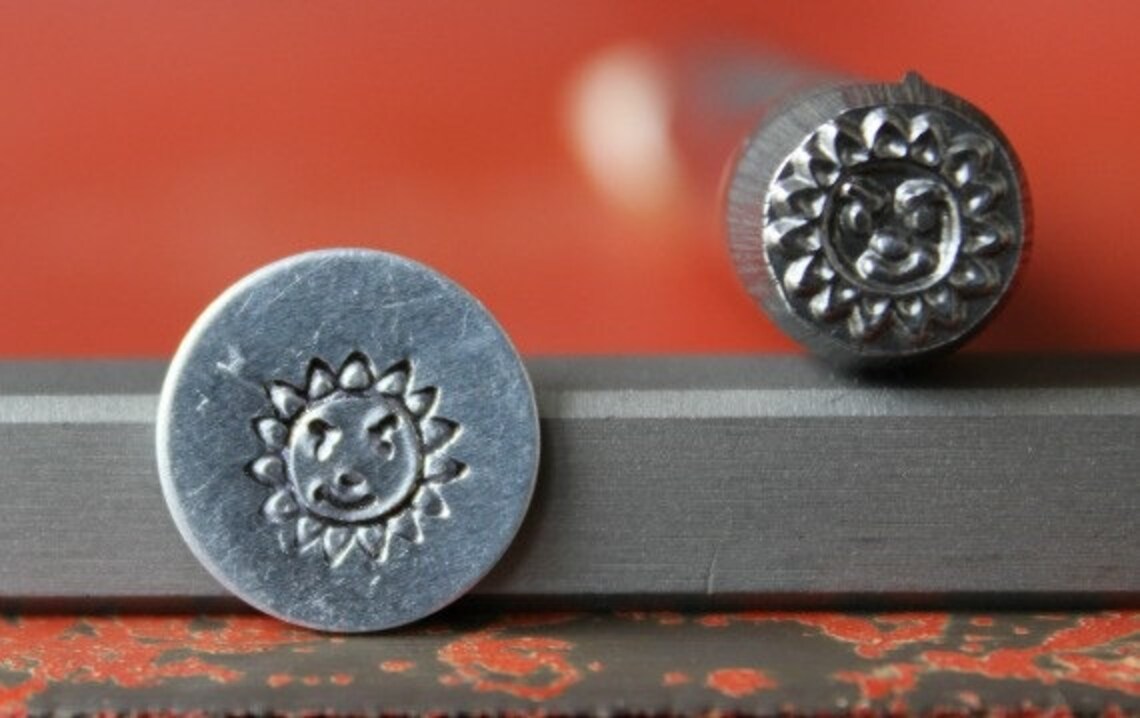 Sun Metal Design Stamp - Metal Stamp - Metal Stamping and Jewelry Tool ...