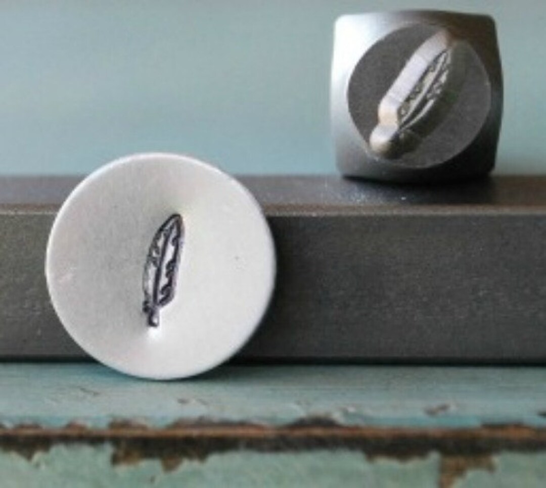 Brand New 6mm Indian Feather Metal Design Stamp Metal Stamp Metal ...