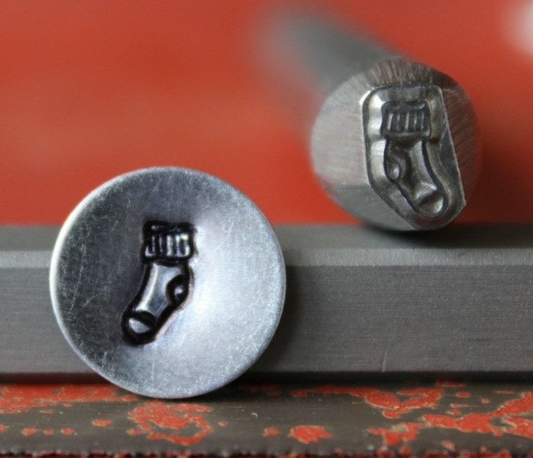 Hanging Sock Stocking Metal Design Stamp - Metal Stamp - Metal Stamping ...