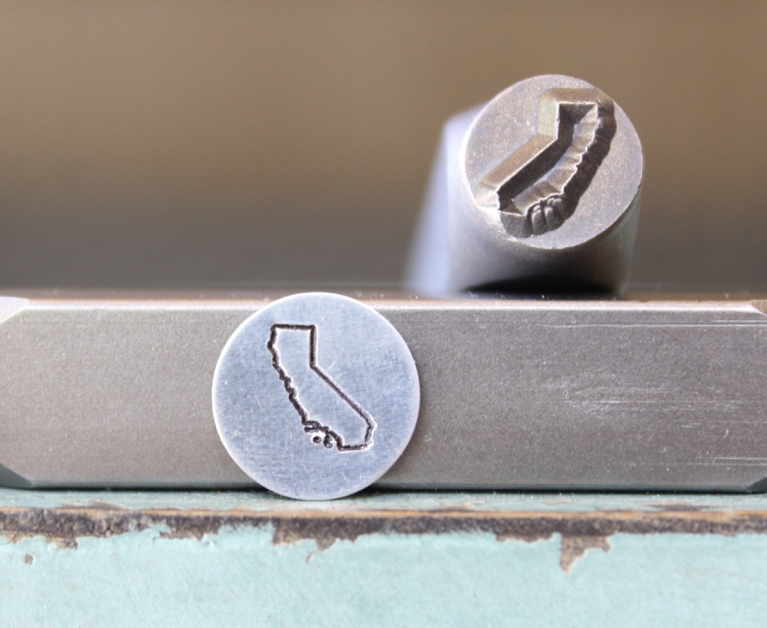 8mm California US State DIY Jewelry Making Metal Design Stamp ...
