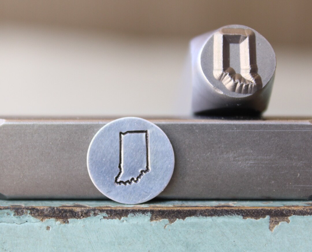 Supply Guy 8mm Indiana Metal Design Stamp - US State Metal Stamp ...