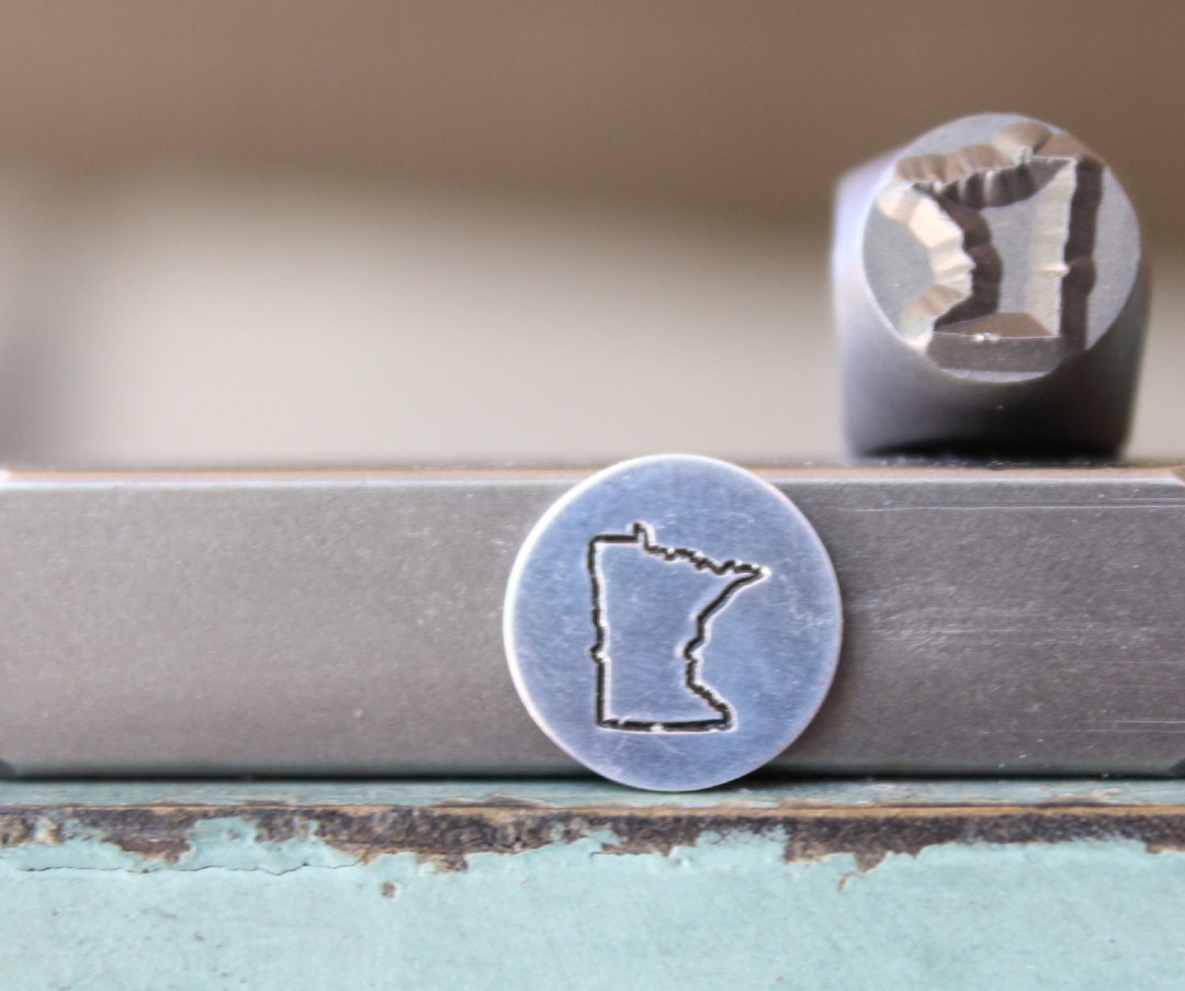 8mm Minnesota DIY Jewelry Making Metal Design 2 Stamp Set - Stamping ...