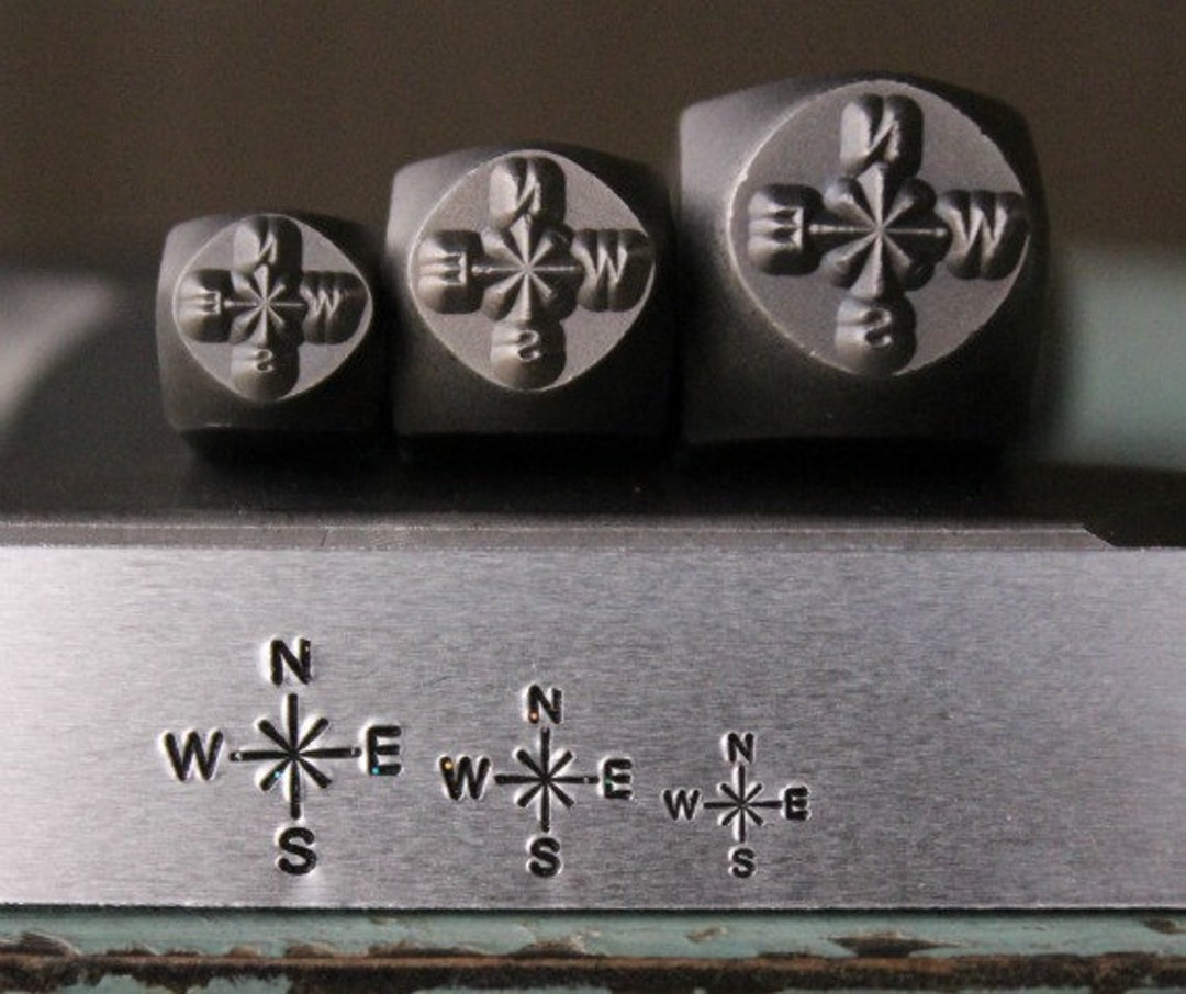 Brand New Compass 3 Stamp 6mm, 8mm and 10mm Metal Design Stamp Set ...