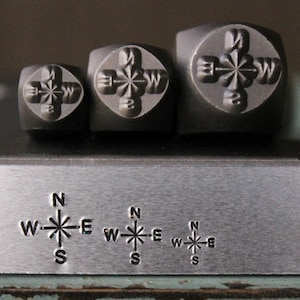 Brand New Compass 3 Stamp 6mm 8mm and 10mm Metal Design - Etsy