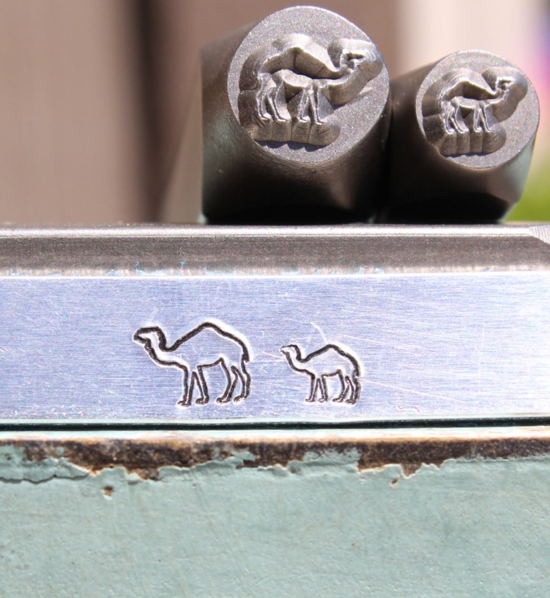 Supply Guy 7mm and 5mm Camel Metal Design 2 Stamp Set - Metal Stamp ...