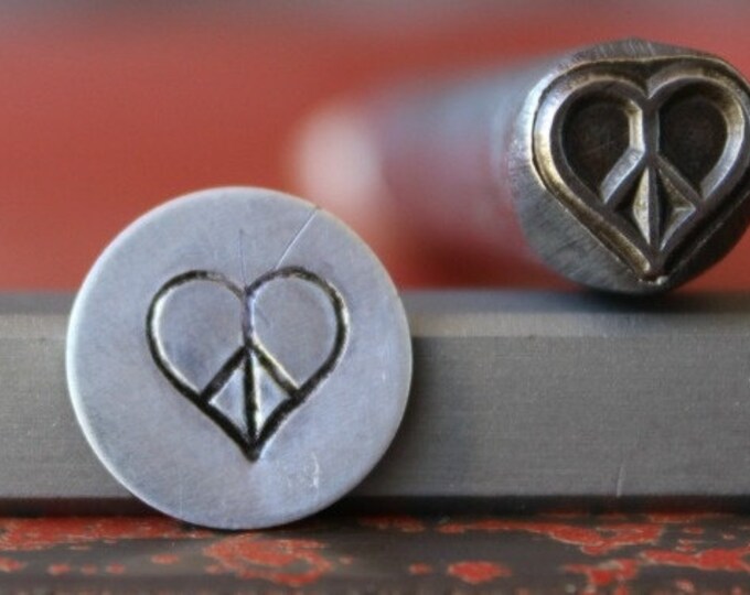 Heart and Peace Metal Design Stamp Metal Stamp Metal Stamping and ...