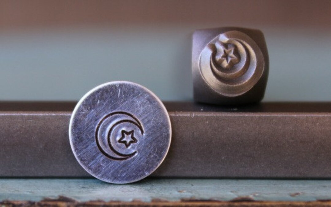 Brand New 6mm Moon and Star Metal Design Stamp Metal Stamp Metal ...