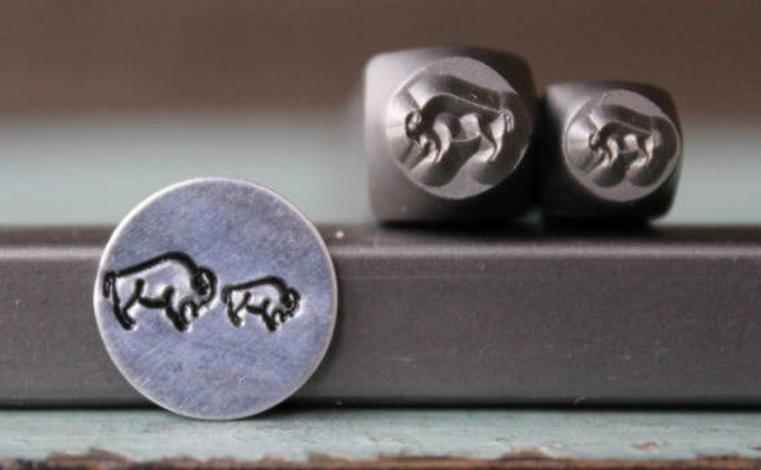 Supply Guy 6mm and 4mm Buffalo Metal Design 2 Stamp Set - Metal Stamp ...
