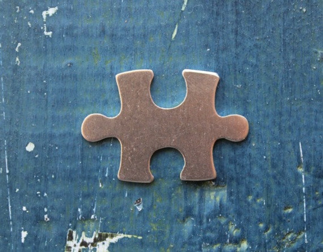 Aluminum Puzzle Piece 18G Deburred Stamping Blank - 1 1/4" X 1" - Thick ...