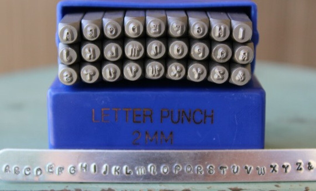 2mm Verona Font Metal Stamp Uppercase Letter Set - Jewelry Design Stamp ...