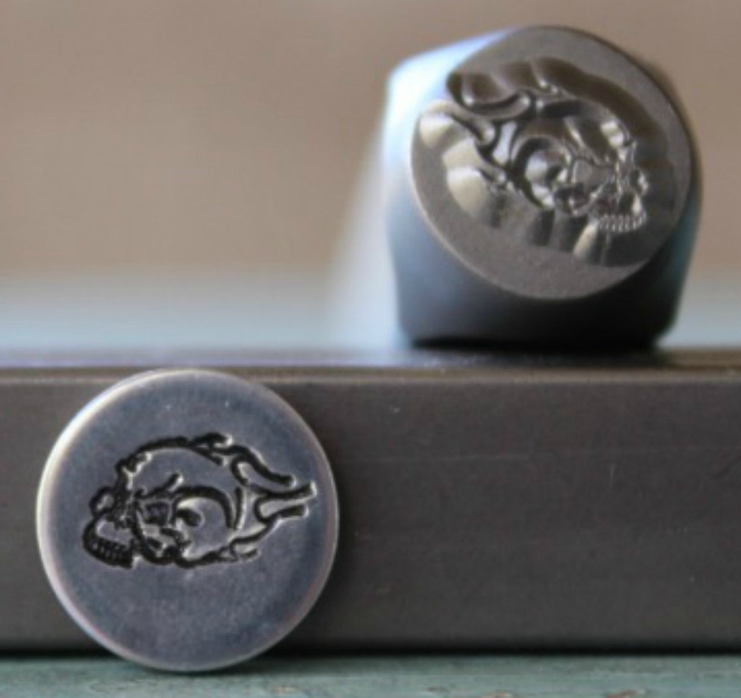 8mm Fire Skull Metal Design Stamp Metal Stamp Metal - Etsy