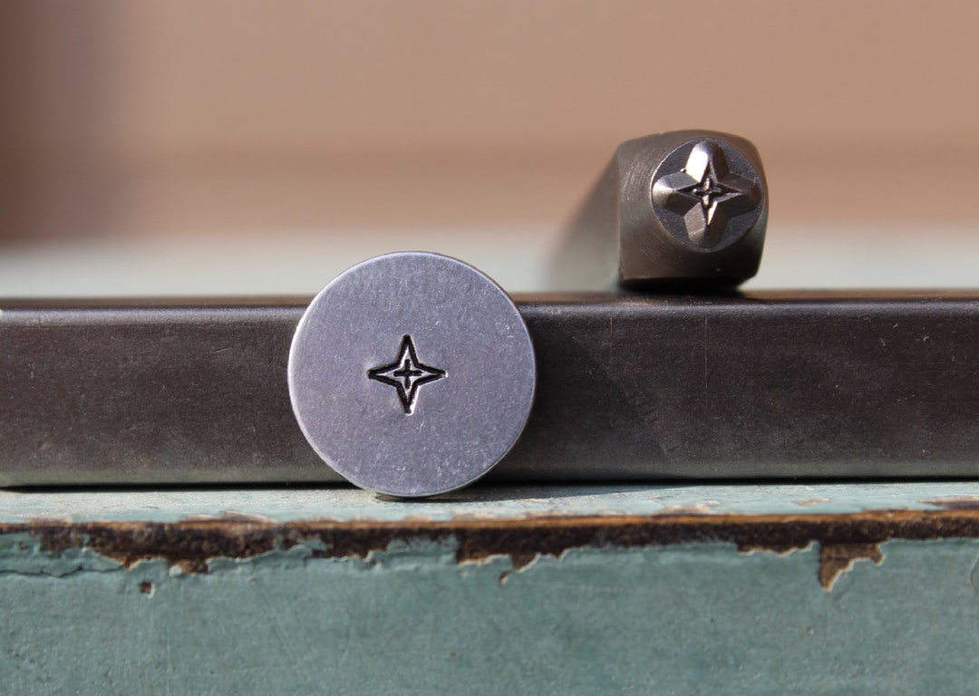 Brand New 4mm Mini Directional Star Metal Design Stamp Metal Stamp ...