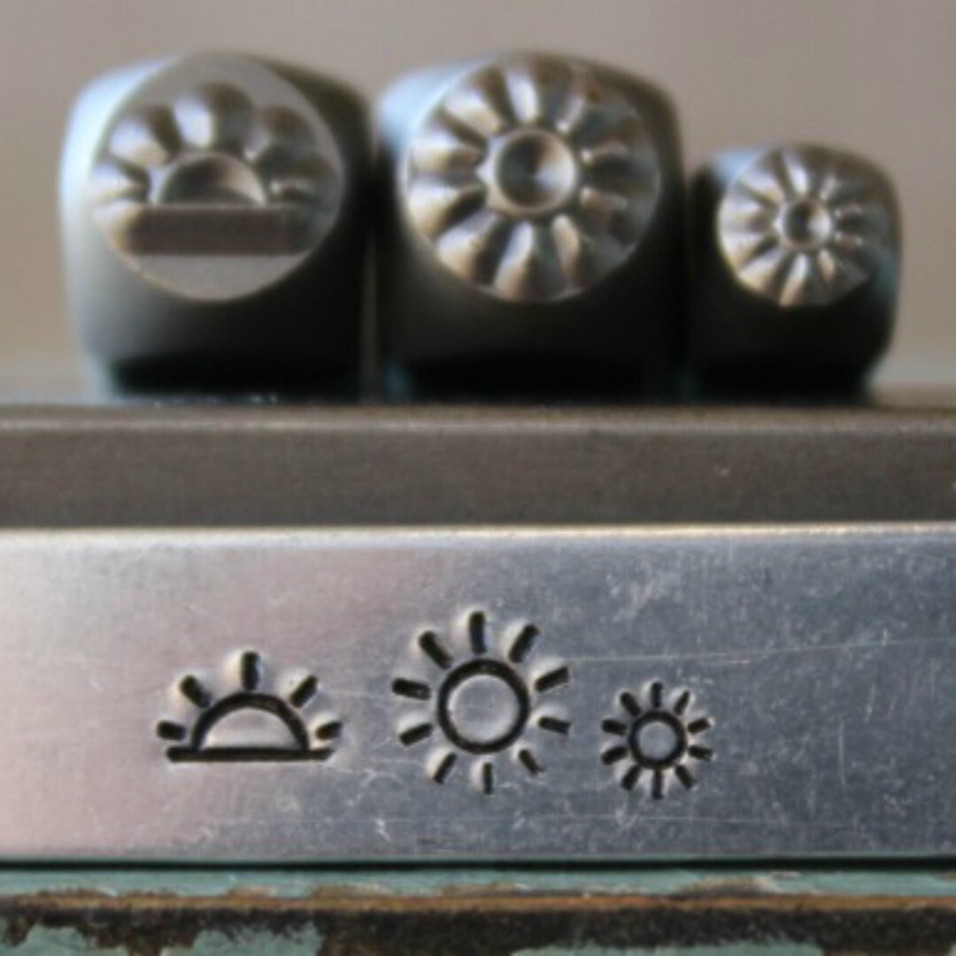 Supply Guy 5mm and 3mm Sunrise, Sun and Mini Sun Metal Design 3 Stamp ...
