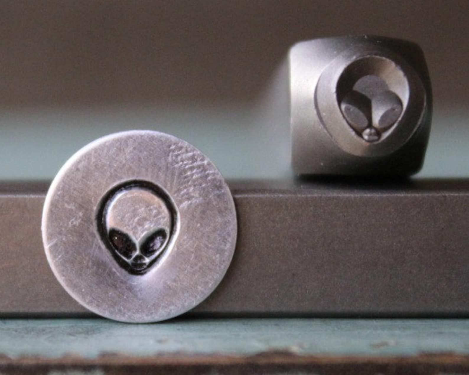 6mm Alien "area 51" DIY Jewelry Making Metal Design Stamp - Stamping ...