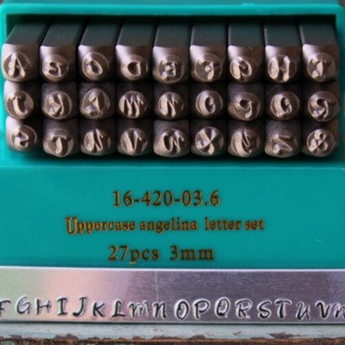 3mm Comic Sans Font Metal Stamp Uppercase Letter Set Metal - Etsy