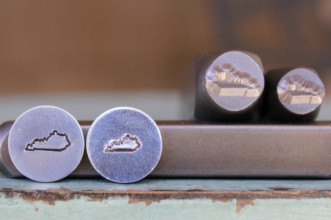 Supply Guy 6mm and 8mm Kentucky Metal Design 2 Stamp Set US State Metal ...