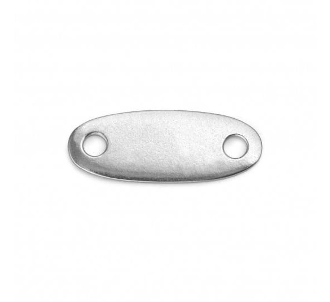 Impress Art Soft Strike Pewter Oval Tag With Holes Stamping Blank ...