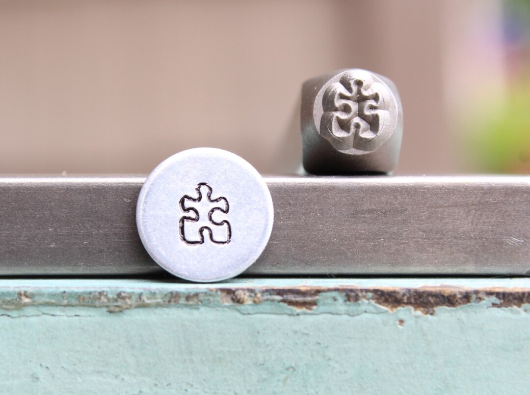 6mm Autism Awareness Symbol DIY Jewelry Making Metal Design Stamp ...