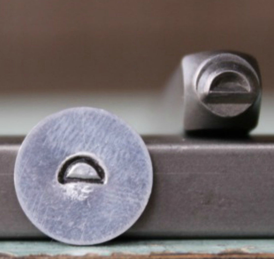 Supply Guy 4mm Half Circle Metal Design Stamp - Metal Stamp - Metal ...
