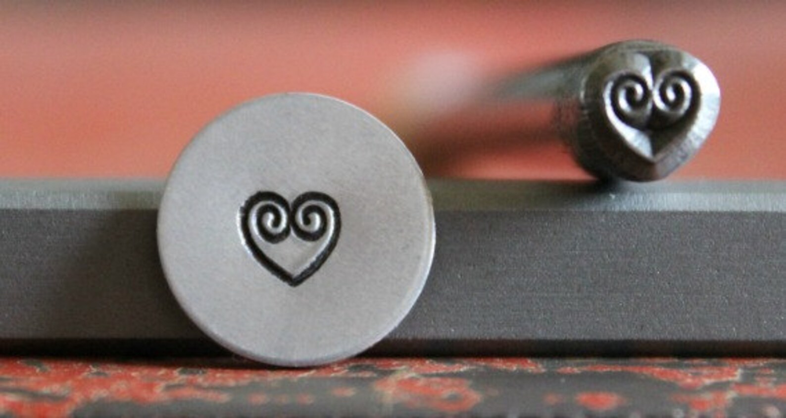 Whimsicle Design Heart With Swirls Metal Design Stamp - Metal Stamp ...