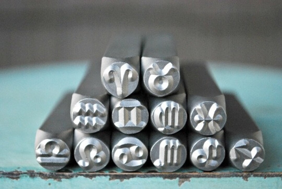 Brand New 6mm Zodiac 12 Stamp Set 6MM Jewelry Metal Stamps SGCH-ZODIAC ...