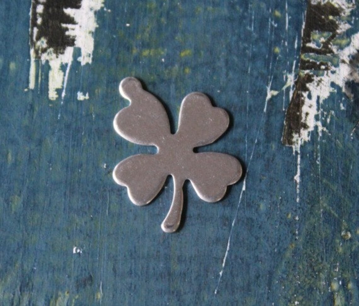Aluminum 4 Leaf Clover 18G Stamping Blank - .75" X 1.00" Thick Gauge ...
