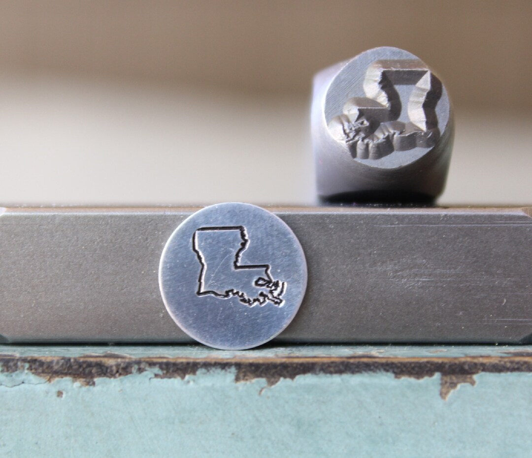 8mm Louisiana US State DIY Jewelry Making Metal Design Stamp - Stamping ...