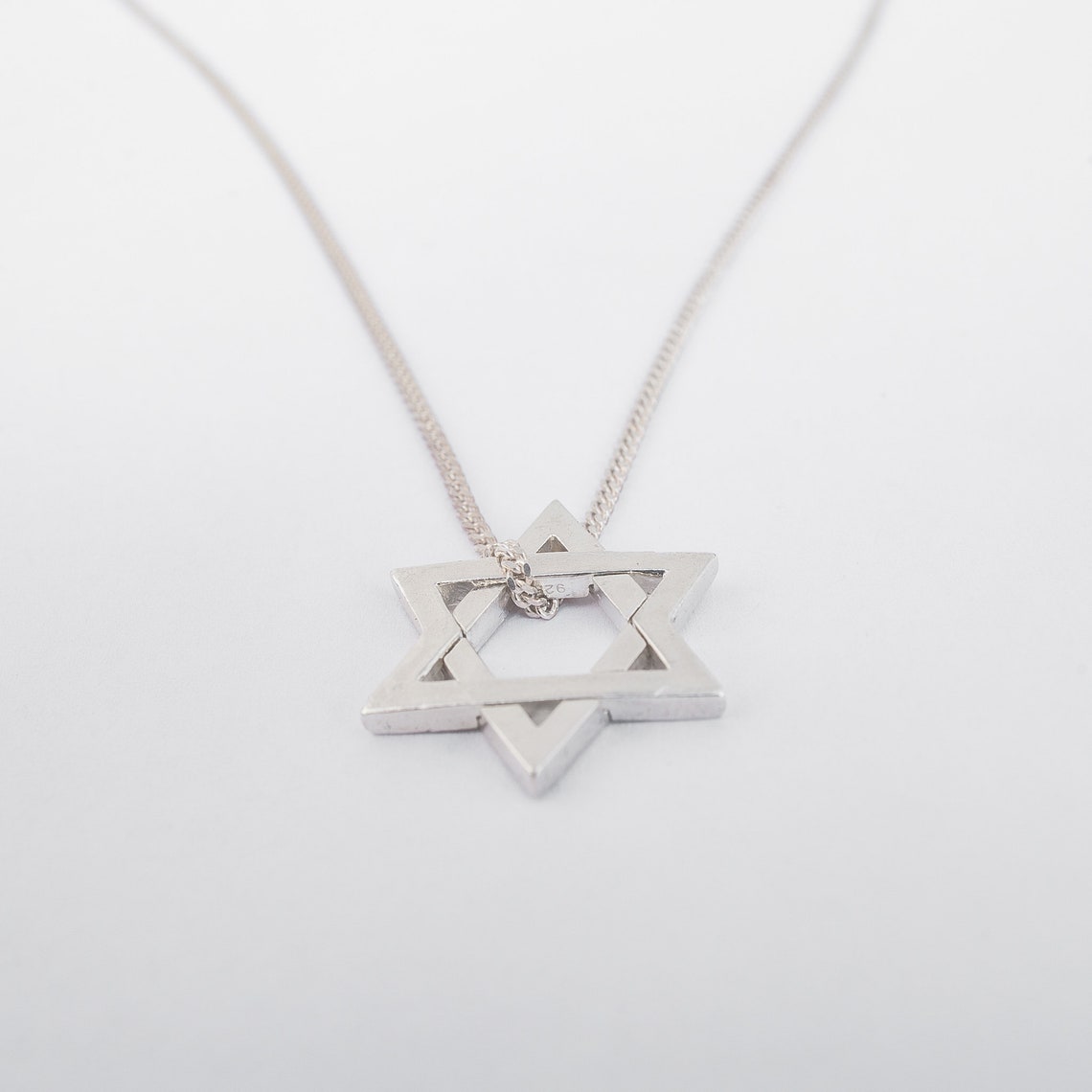 Couples Matching 2-piece Magen David Silver Pendant Necklace - Etsy