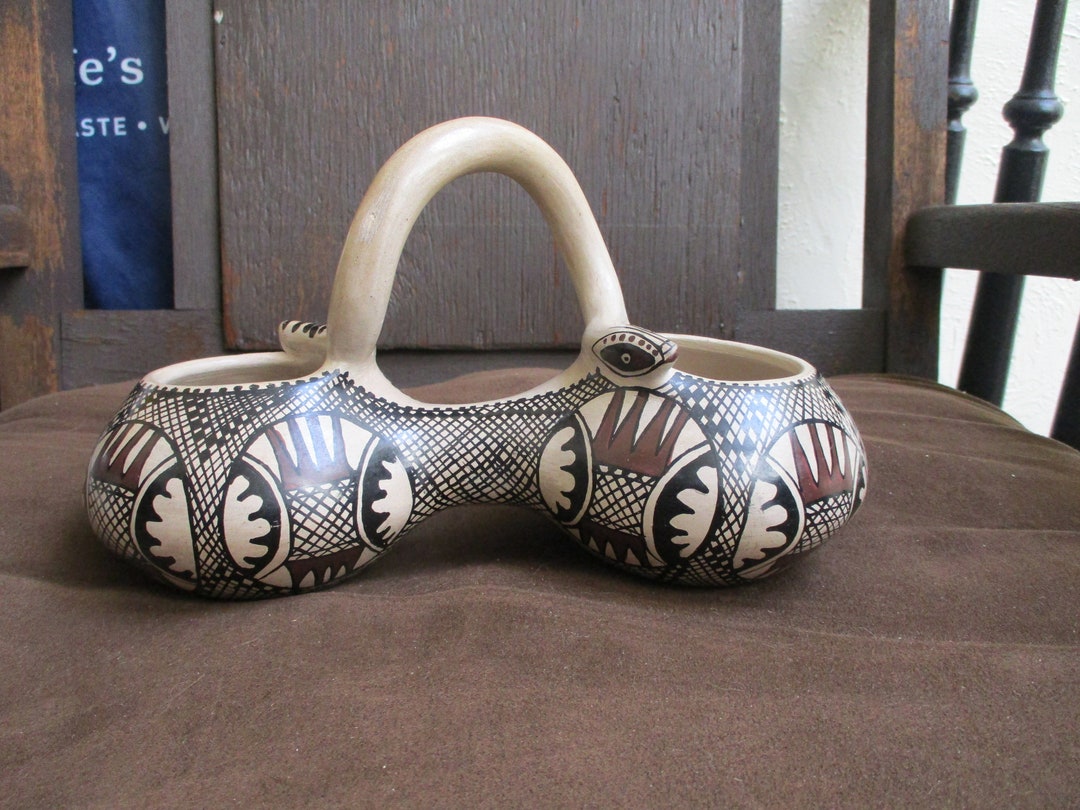 Hand Formed Snake Pottery Handle Connecting Two Intricately - Etsy