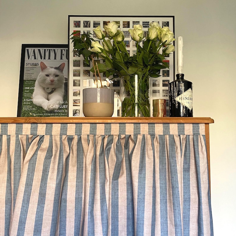 CUSTOM SINK Skirt, CUPBOARD Curtains Counter Valance, Kitchen Curtain ...
