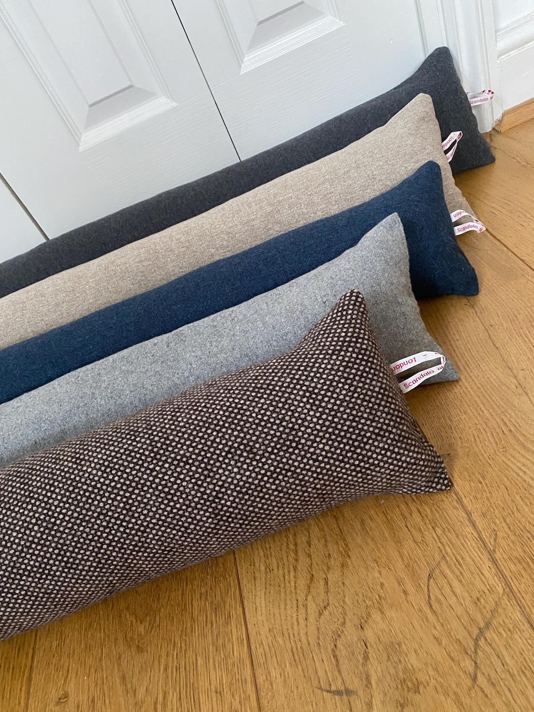 LONG DRAUGHT EXCLUDERS, Grey Draft Stopper, Door Snake, Draft Excluder ...