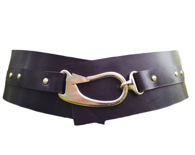 Wide Leather Belt Black LEATHER BELT MINIMALIST Belt Wide - Etsy