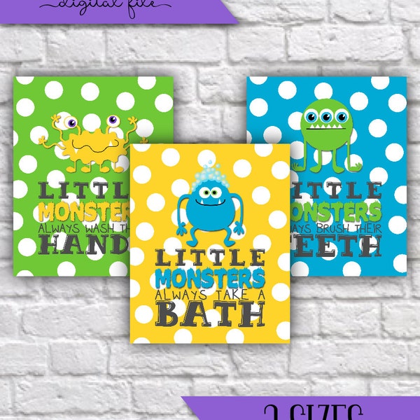 Monster Bathroom - Etsy