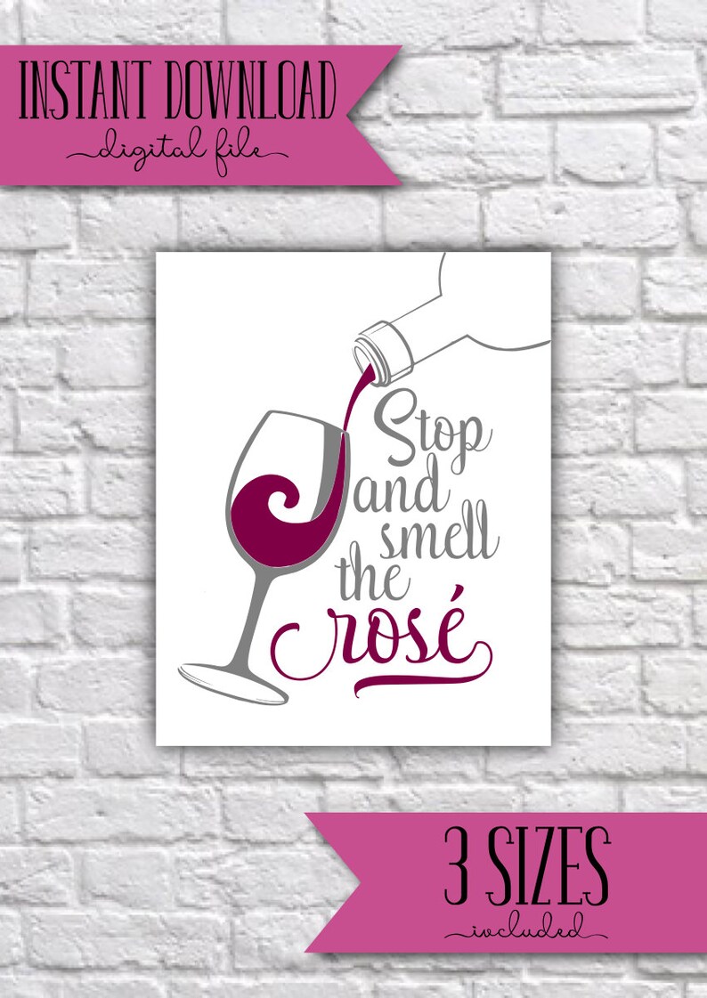 Funny Printable Wine Sign Wine Decor Gift for Her Wine | Etsy