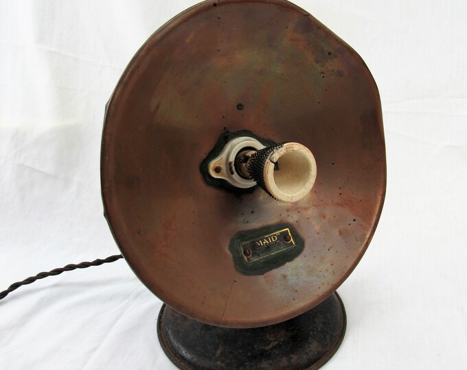 Antique Edwards Electric Copper Dish Bulb Heater Maid Steampunk Works ...
