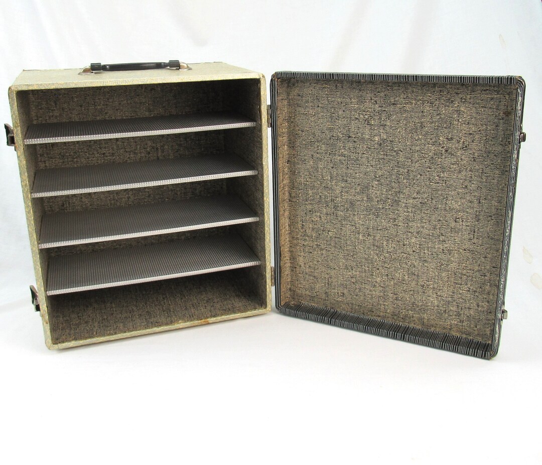 Vintage File Box Carrying Case Wood Mid Century Vertical Display - Etsy