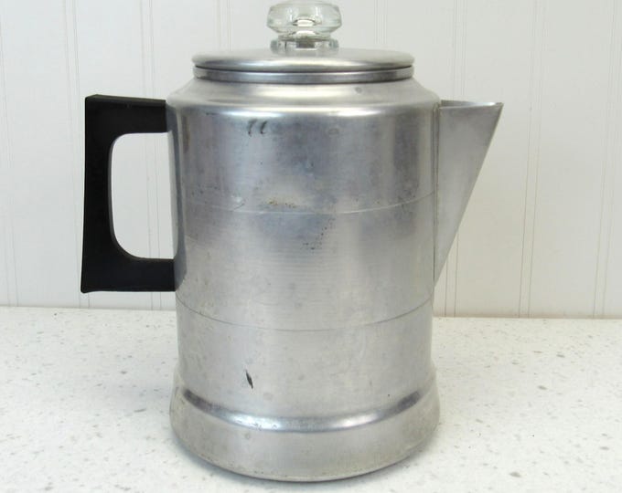 Vintage Aluminum Percolator Comet 9 Cup Stove Top Coffee Pot Camping - Etsy