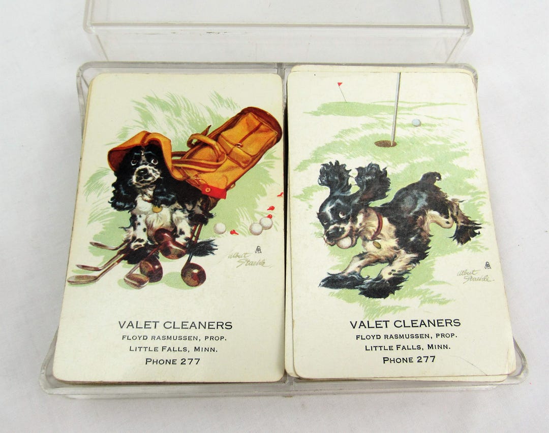 Vintage Playing Cards Albert Staehle Cocker Spaniel 2 Decks Valet ...