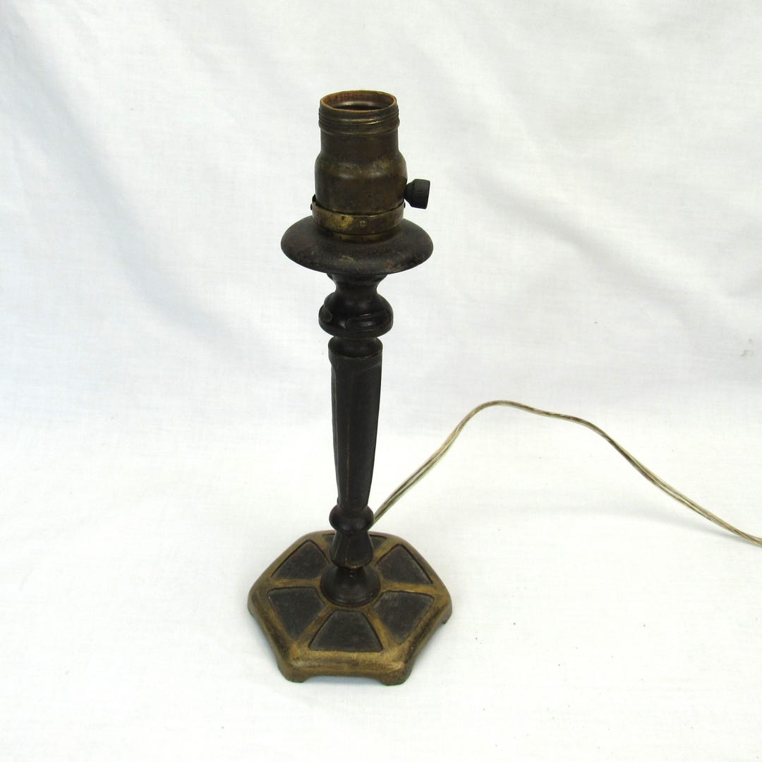 Antique Cast Metal Table Lamp 11" Vintage 1910s Lighting Works - Etsy
