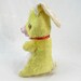 Vintage 1950s Stuffed Bunny Yellow Rabbit Toy With Pink Plastic Nose - Etsy