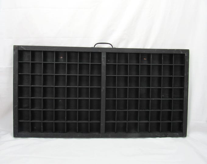 Vintage Printer's Drawer Shadow Box Shelf Wooden Type Set Tray Black - Etsy