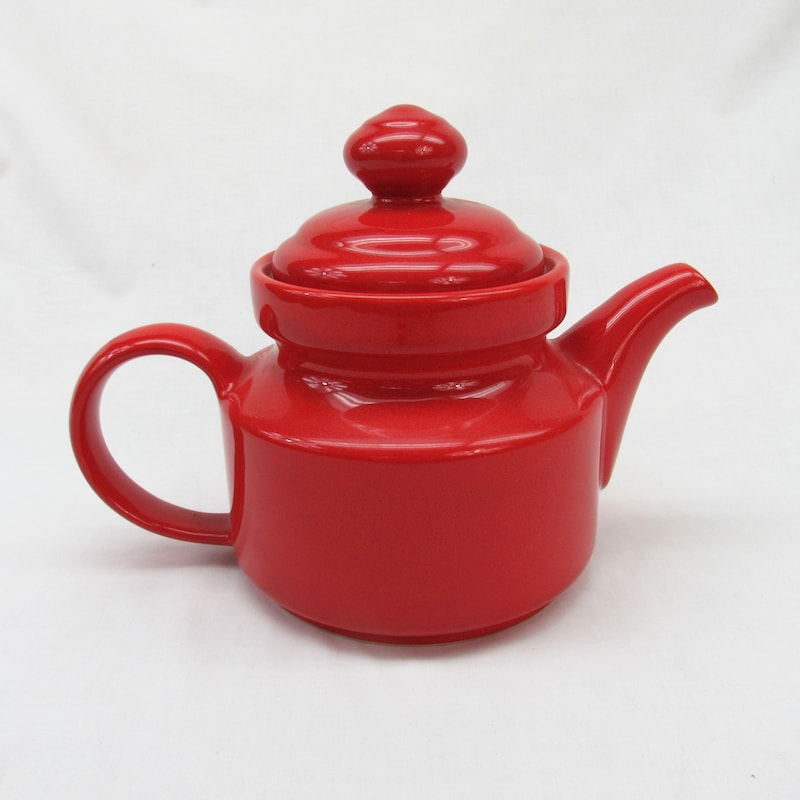 Red Teapot - Etsy