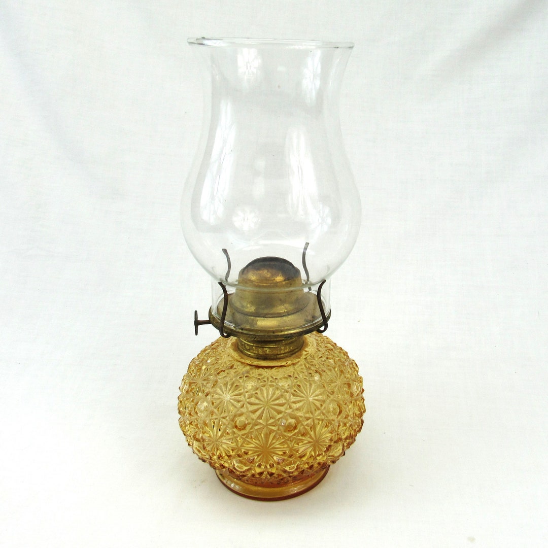 Daisy and Button Oil Kerosene Lamp Gold Glass With Eagle Burner - Etsy