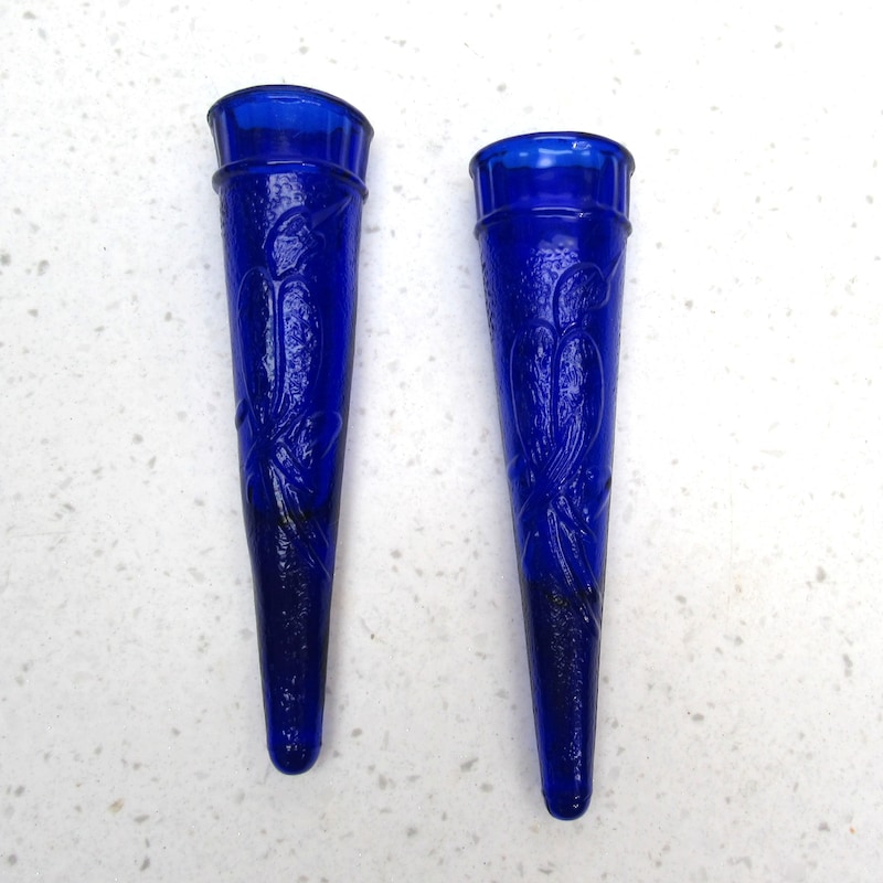 Antique Bird Glass Vase - Etsy